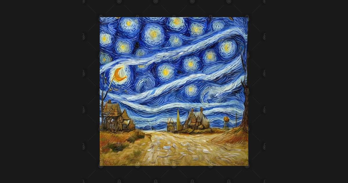 Starry Night Style - Starry Night - T-Shirt | TeePublic