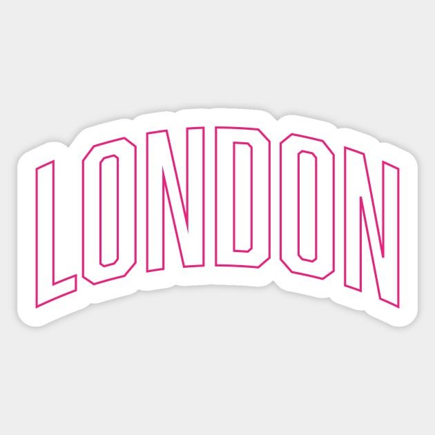 London Hot Pink Outline - London - Sticker | TeePublic