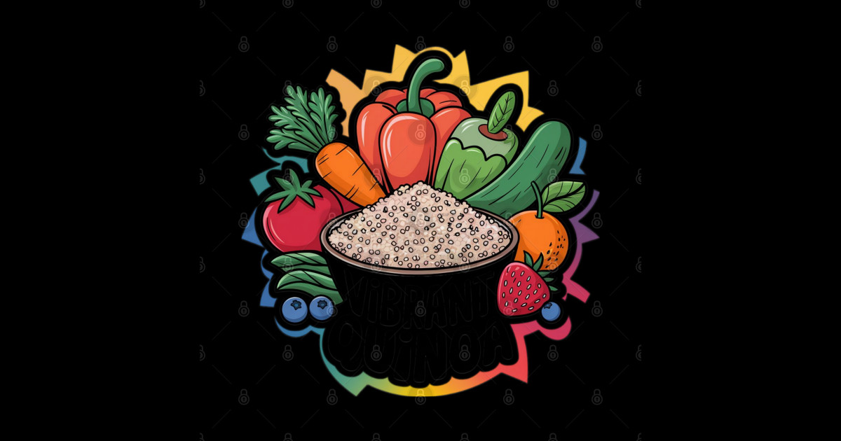 Kawaii Superfood Art for Fun Cooking - Quinoa - Sticker | TeePublic