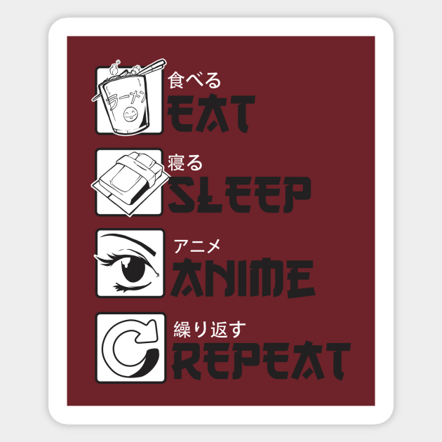 Anime Routine - Routine - Sticker | TeePublic