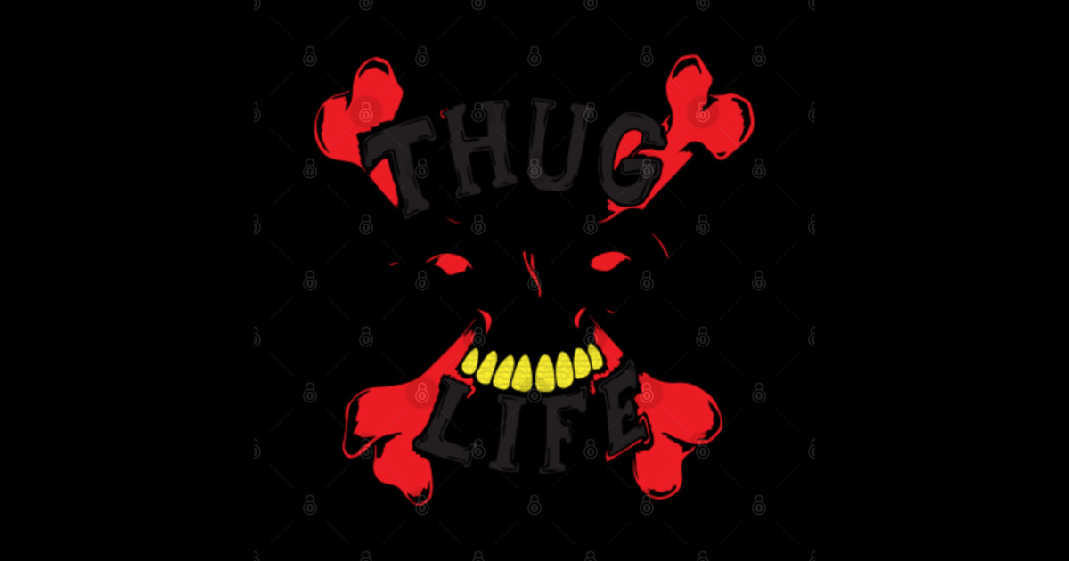 Thug Life Skull - Thug Life - Sticker | TeePublic