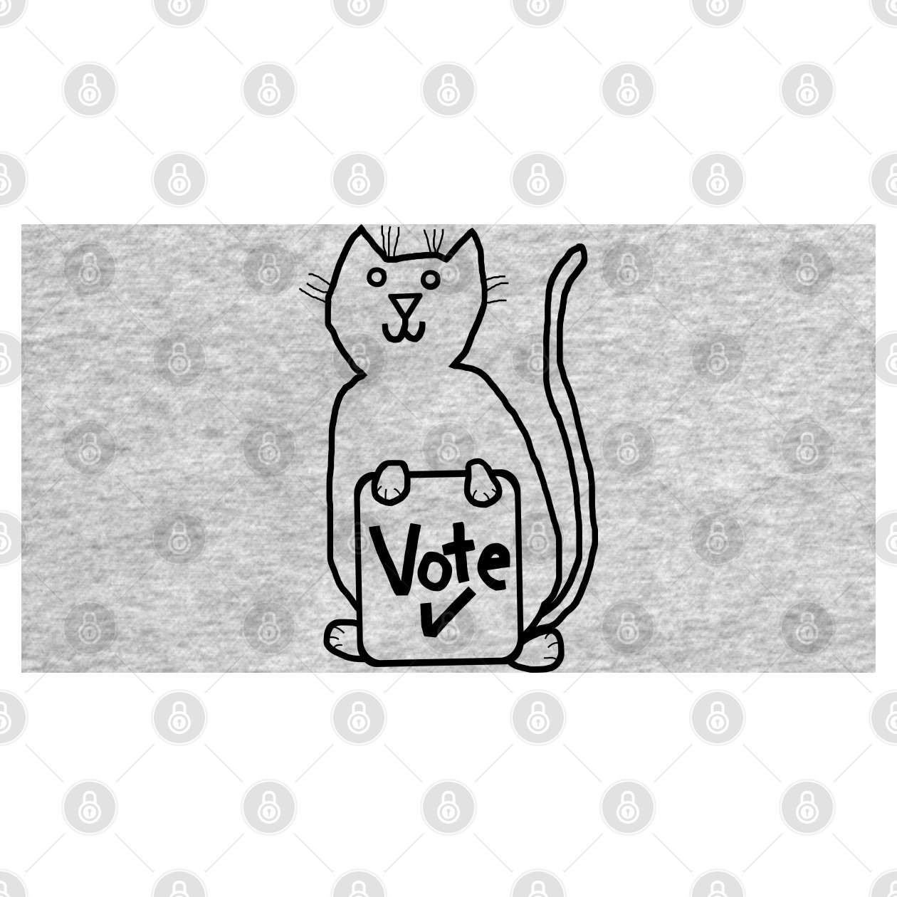 Cute Cat says Animals Vote Minimal Line Drawing - Politics - T-Shirt ...