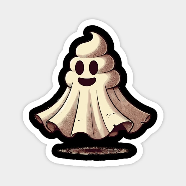 Funny Poop Poop Ghost Bull Sheet Poop - Costume Idea For Lazy - Magnet ...