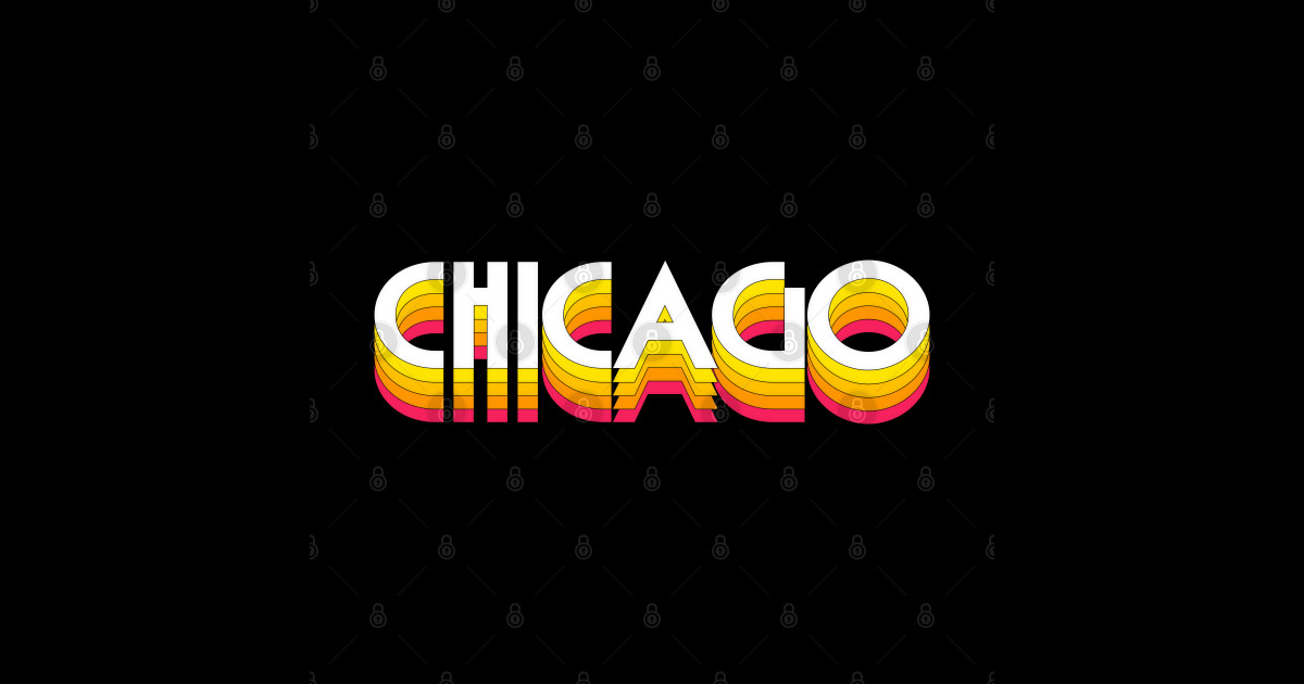 Chicago / Retro Style Typography Design - Chicago - Posters and Art ...