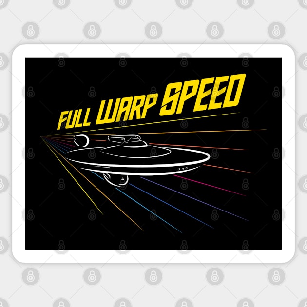 Full Warp Speed - Science Fiction - Sticker | TeePublic