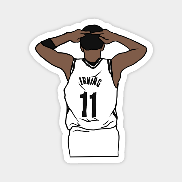 Kyrie Irving Double Middle Finger - Kyrie Irving - Magnet | TeePublic