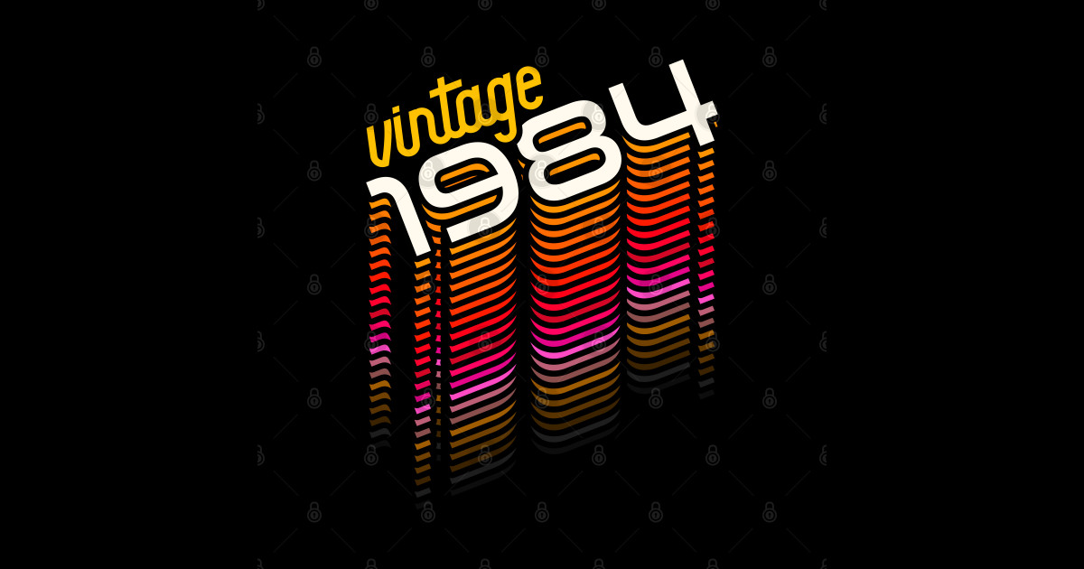 Vintage Made in 1984 ))(( Retro Birthday Year Gift - Vintage 1984 ...
