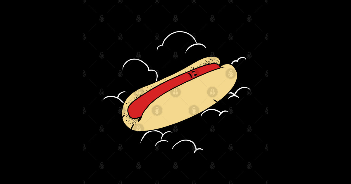 A sad Hot dog - Hot Dog - Sticker | TeePublic
