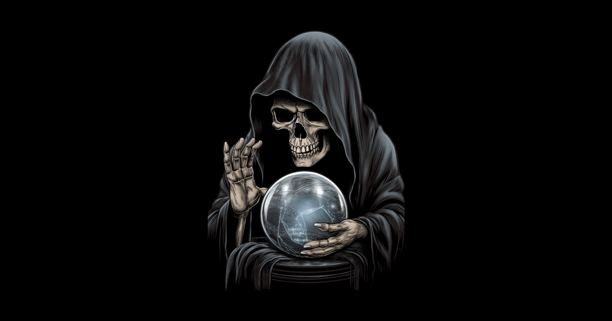 Gothic Grim Reaper Crystal Ball - Grim Reaper - T-Shirt | TeePublic