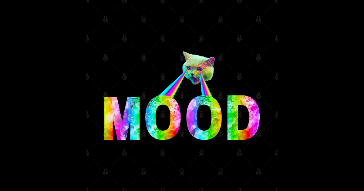 MOOD Cat - Cat Rainbow - Sticker | TeePublic