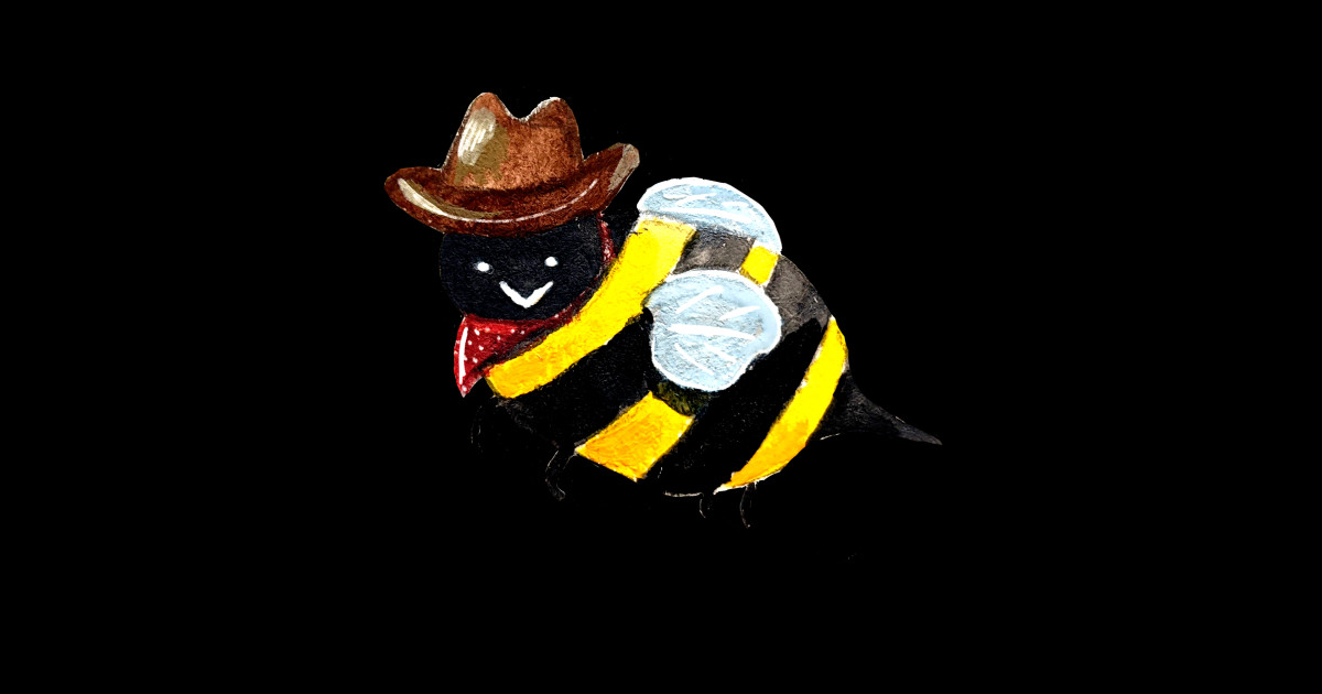 Bee-haw, partner! - Bee - Sticker | TeePublic