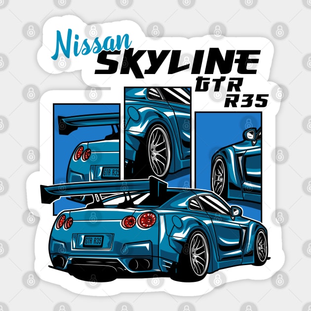 NISSAN GTR R35 - Nissan Gtr - Sticker | TeePublic