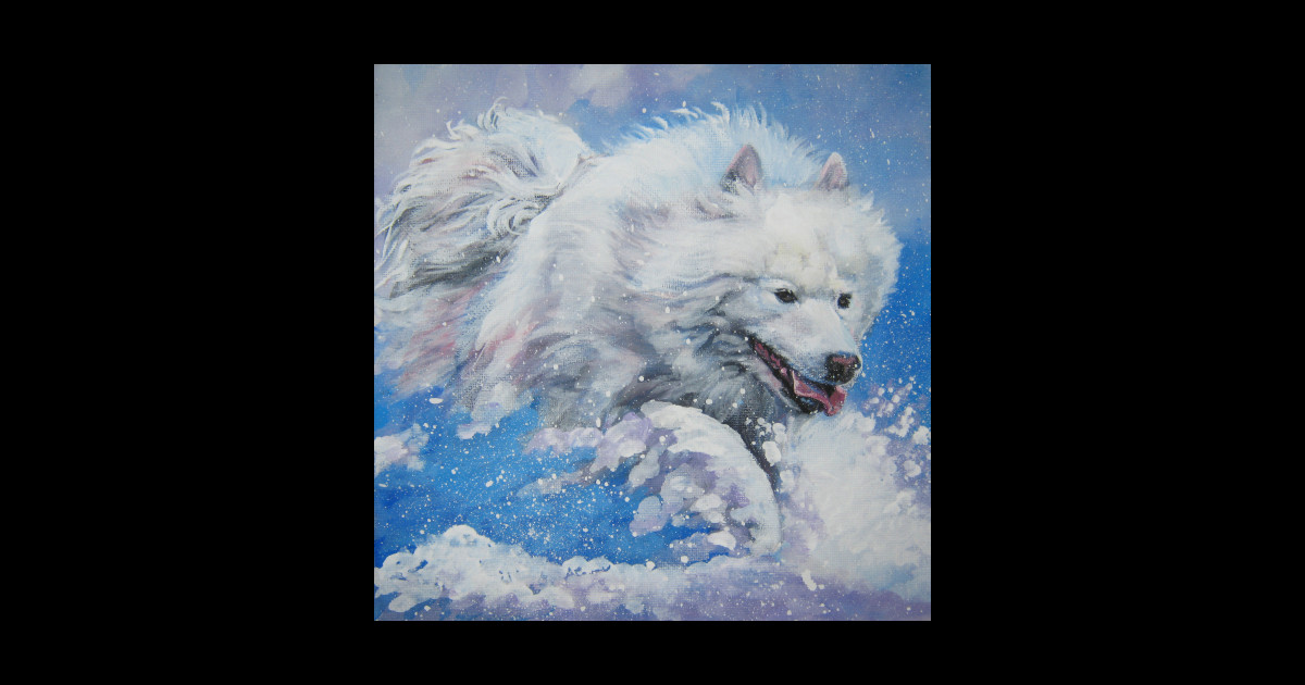 samoyed Fine Art Painting - Samoyed Gift - T-Shirt | TeePublic