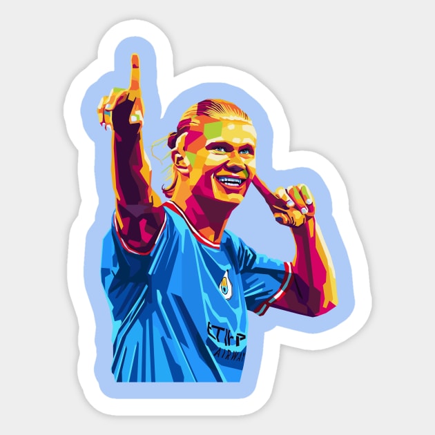 erling haaland wpap pop art v2 - Erling Haaland - Sticker | TeePublic
