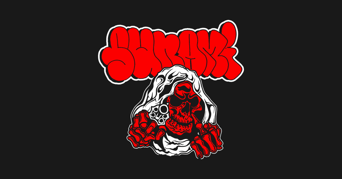 Grim Reaper Holding Gun - Sunami - T-Shirt | TeePublic