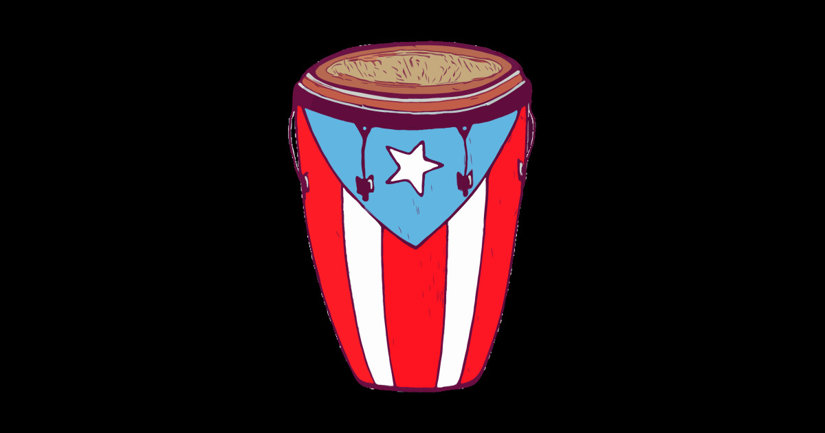 Conga Boricua - Puerto Rican Flag - Sticker | TeePublic