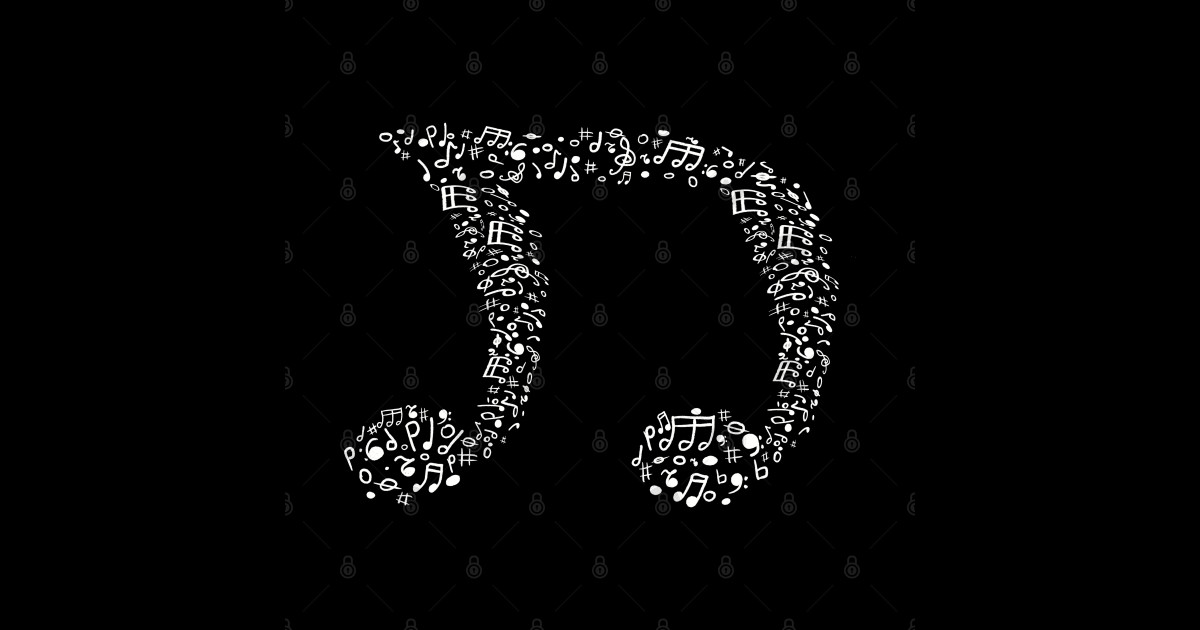 Music note shape - Music Note Silhouette - Sticker | TeePublic