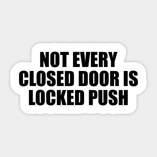 closed locked door