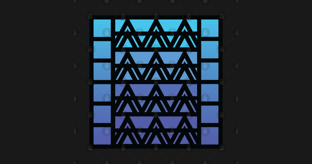 “Dimensional Peaks” - V.2 Blue - (Geometric Art) (Dimensions) - Doc Labs - Geometric Art - T ...