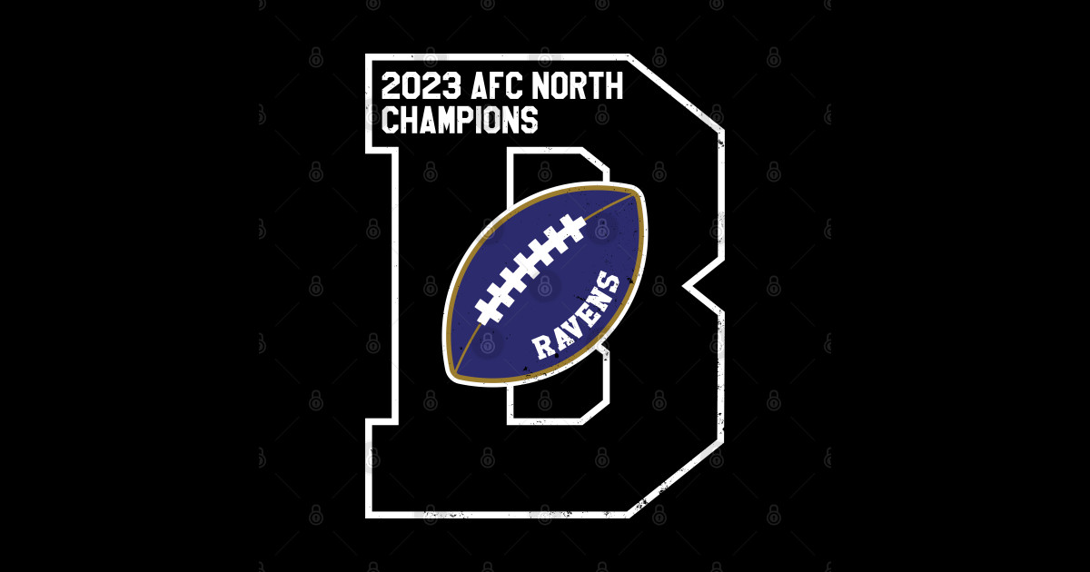 Big Bold Baltimore Ravens 2023 AFC North Champs - Baltimore Ravens ...