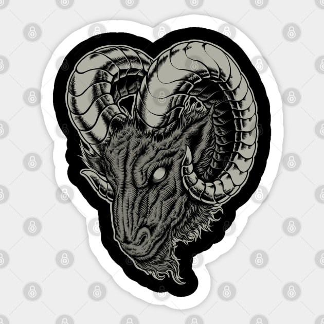 Majestic Ram Head - Ram - Sticker | TeePublic