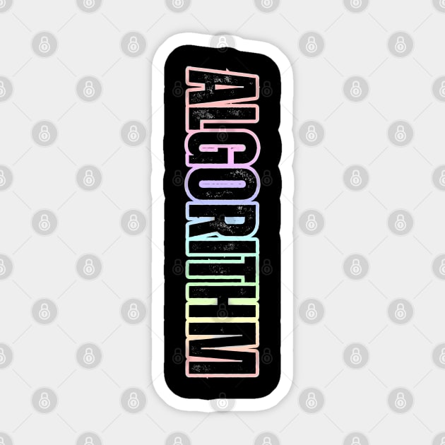 ALGORITHM Pastel – Soft Pocket Typography Design - Algorithm - Sticker ...