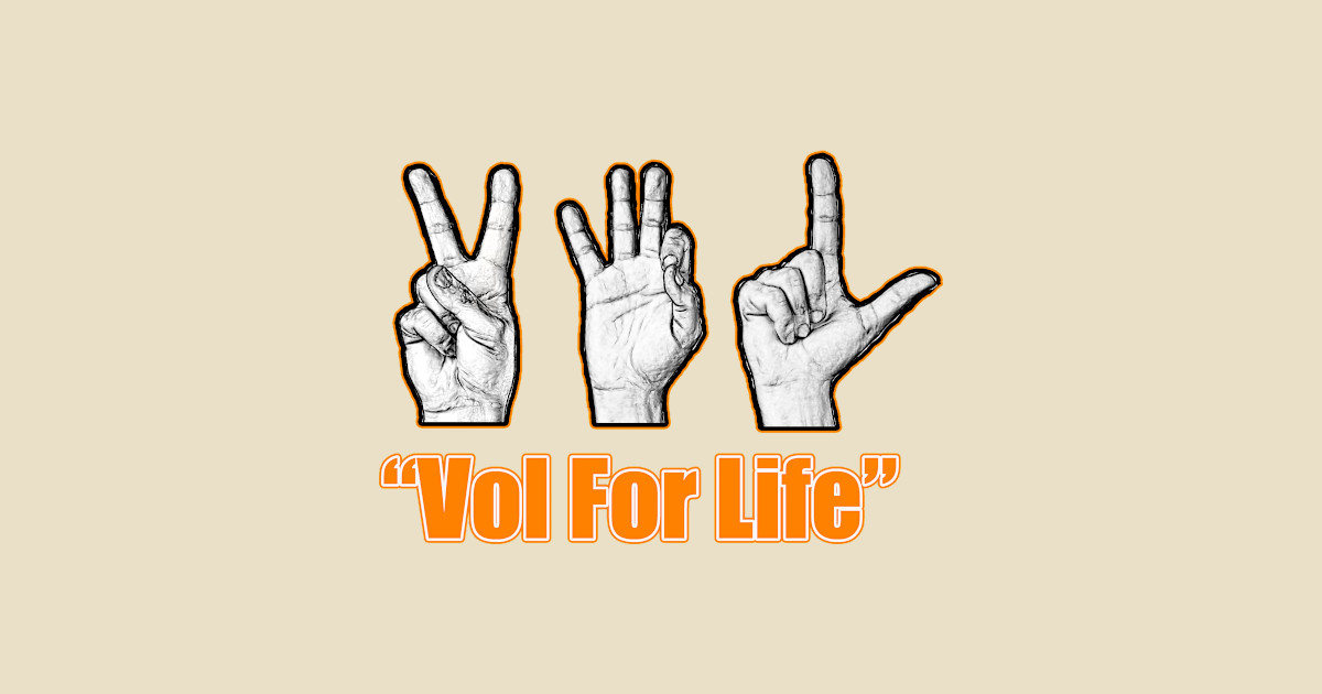 Sign Language VFL "Vol For Life" - Vols - T-Shirt | TeePublic