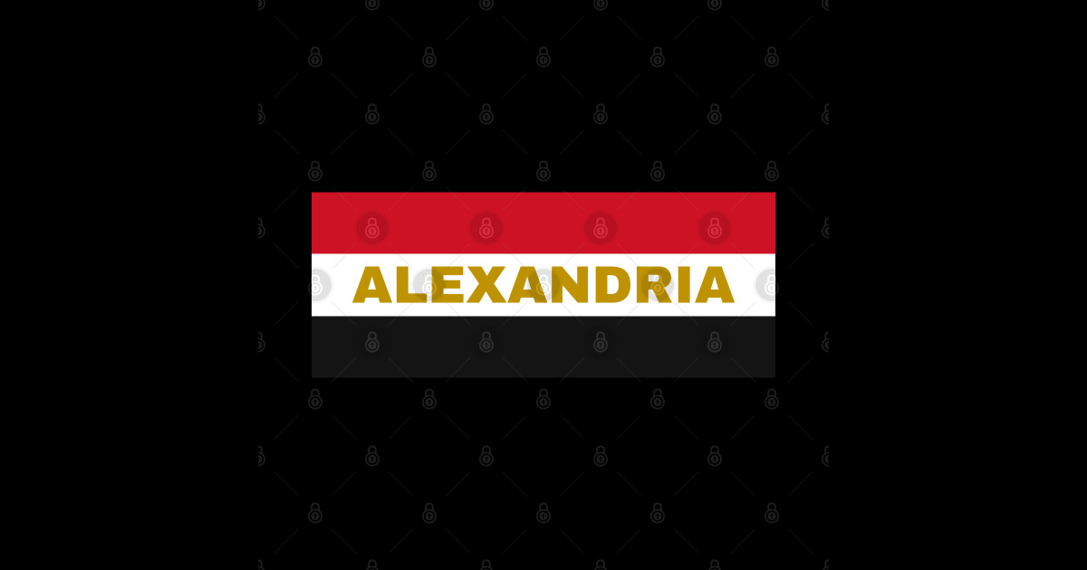 Alexandria City in Egyptian Flag Colors - Alexandria - Sticker | TeePublic
