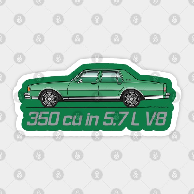 350 Green - Chevy Caprice - Sticker | TeePublic