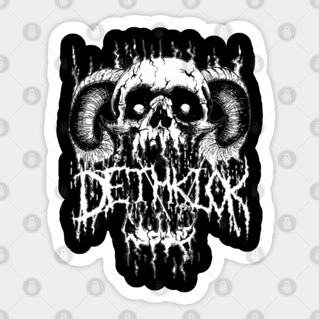 Dethklok Skull Sigil Blackened Death Metal Logo - Dethklok - Sticker ...