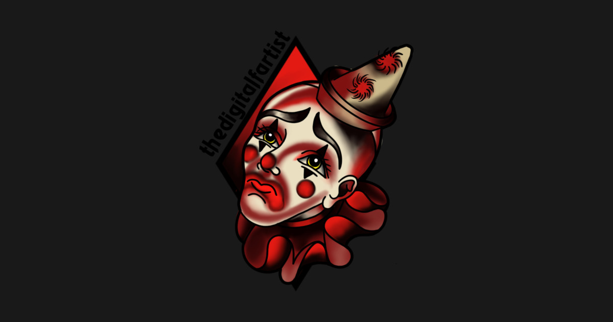 sad clown digital fartist exclusive - Sad Clown - T-Shirt | TeePublic