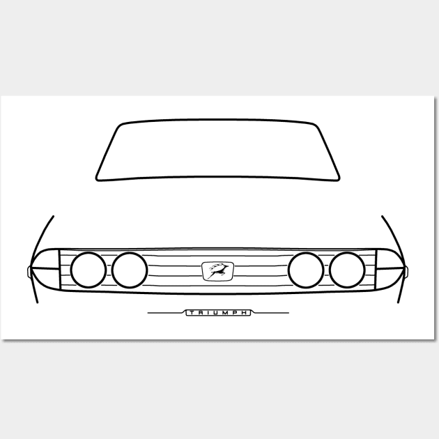 Triumph Stag classic car outline graphic (black) - Triumph - Posters ...
