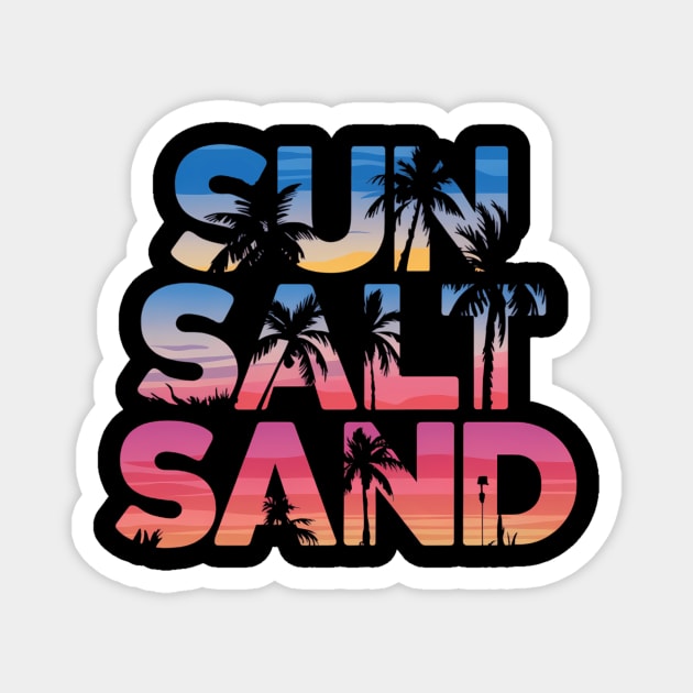 Sun Salt Sand Beach Palm Tree Cool Summer Vacation - Sun Salt Sand ...