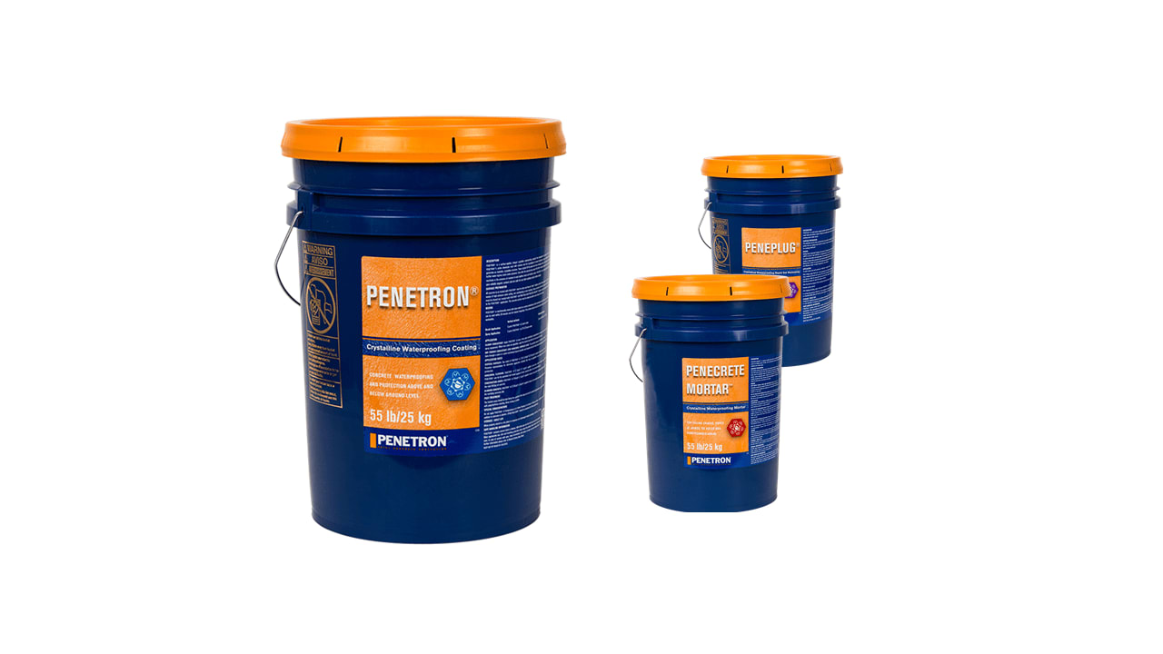 PENETRON er krystalliserende mørtel for vanntetting av betong.