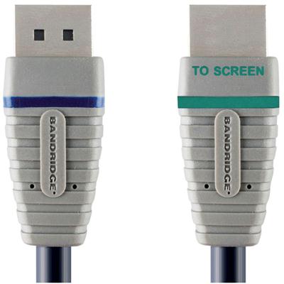 Videokaabel Bandridge DisplayPort otsik ja HDMI otsik, 2 m hall