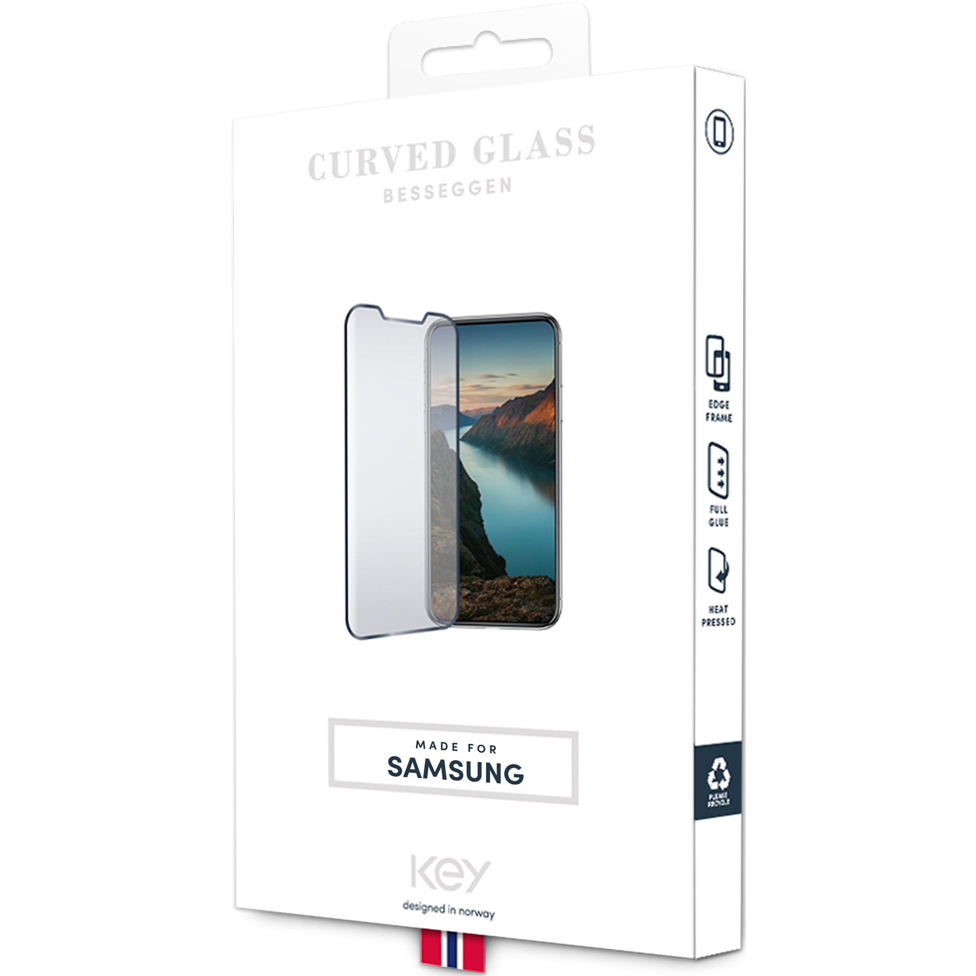 Ekraanikaitseklaas KEY Samsung Galaxy S20'le (kumerate servadega)