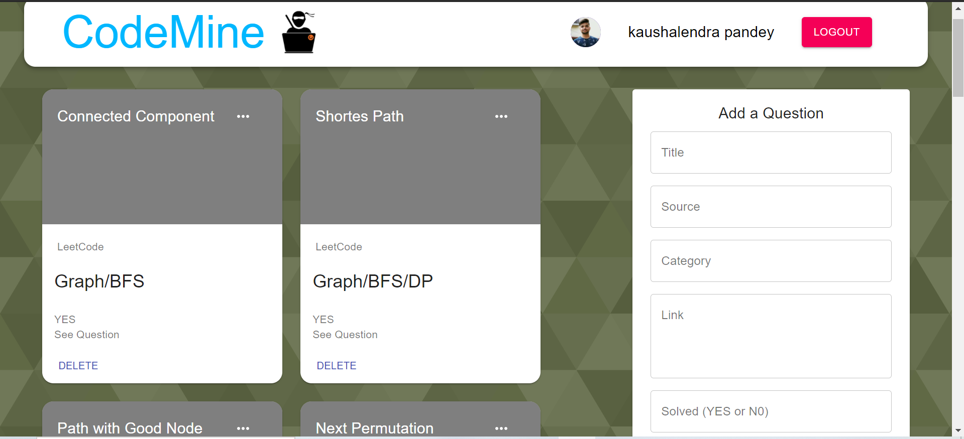 GitHub - kaushalendra-pandey/CodeMine