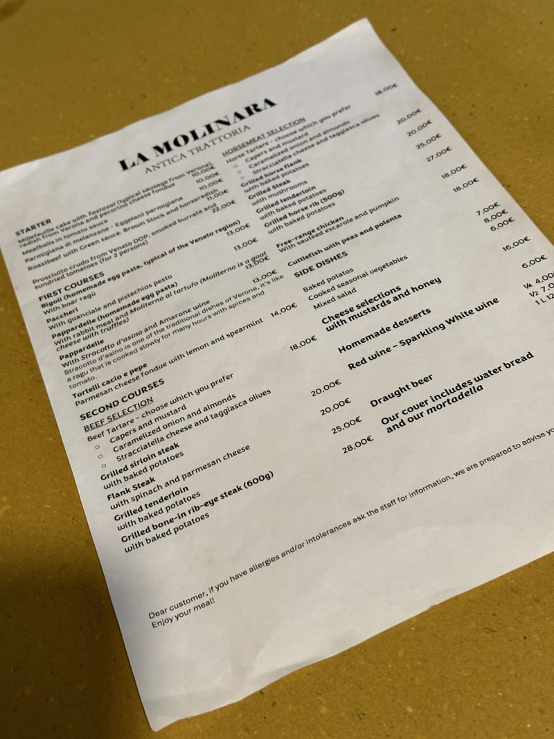 La Molinara a Verona - Menu, prezzi, immagini, recensioni e indirizzo ...