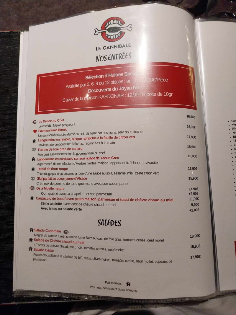 Restaurant Le Cannibale à Strasbourg - Menu, avis, prix et réservation ...