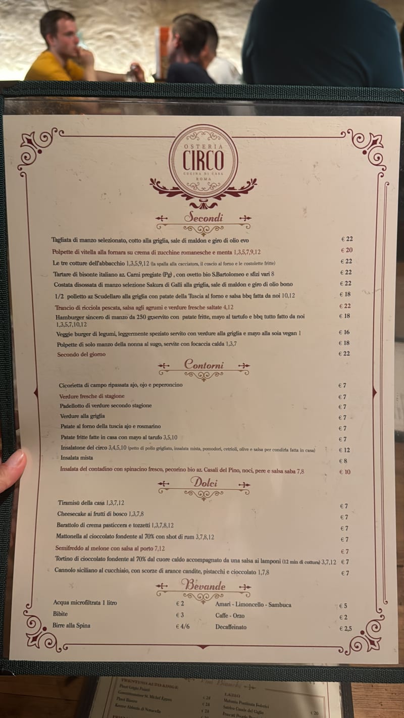 Osteria Circo a Roma - Menu, prezzi, immagini, recensioni e indirizzo ...