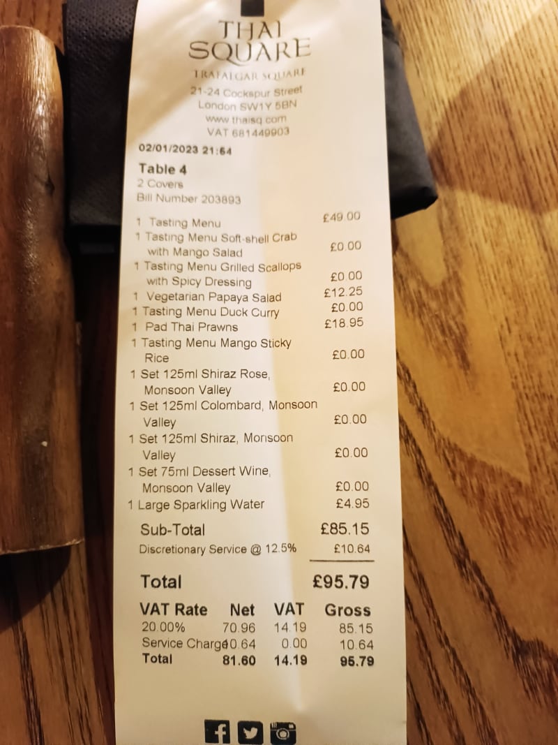 Thai Square Trafalgar Square in London - Restaurant Reviews, Menu and ...