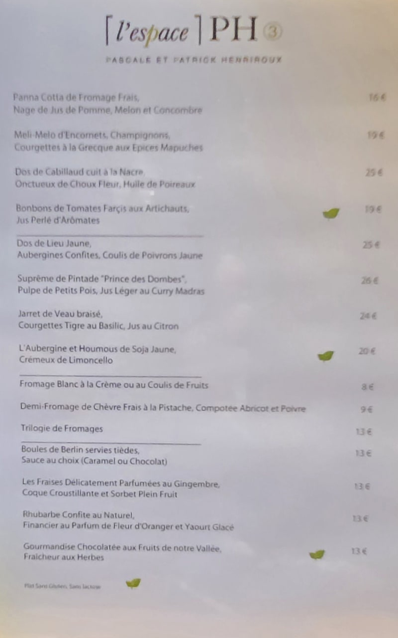 Restaurant Restaurant Bistronomique - Espace PH3 à Vienne - Menu, avis ...