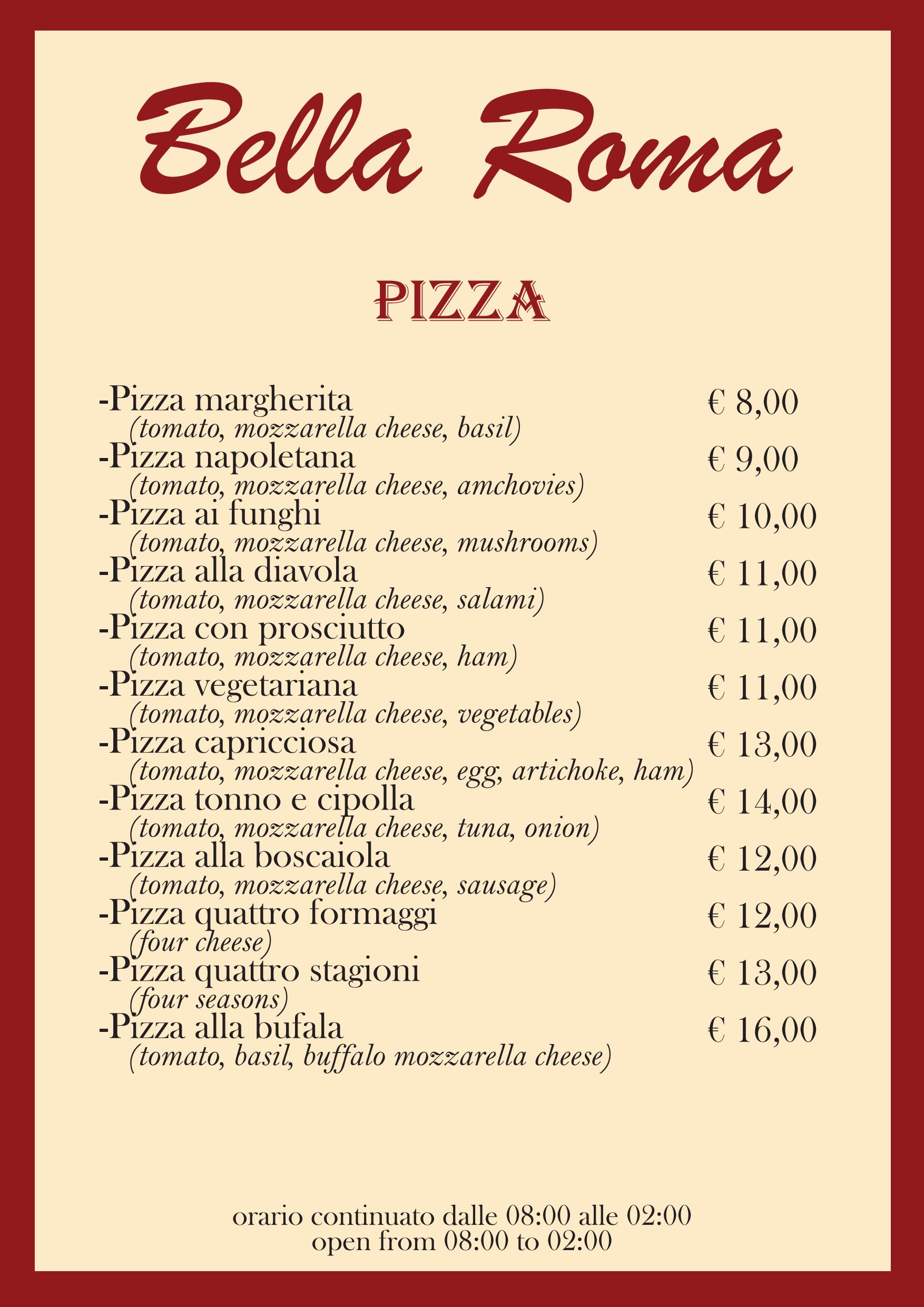 Bella Roma Ristorante Pizzeria in Rome Restaurant Reviews Menu and Prices TheFork