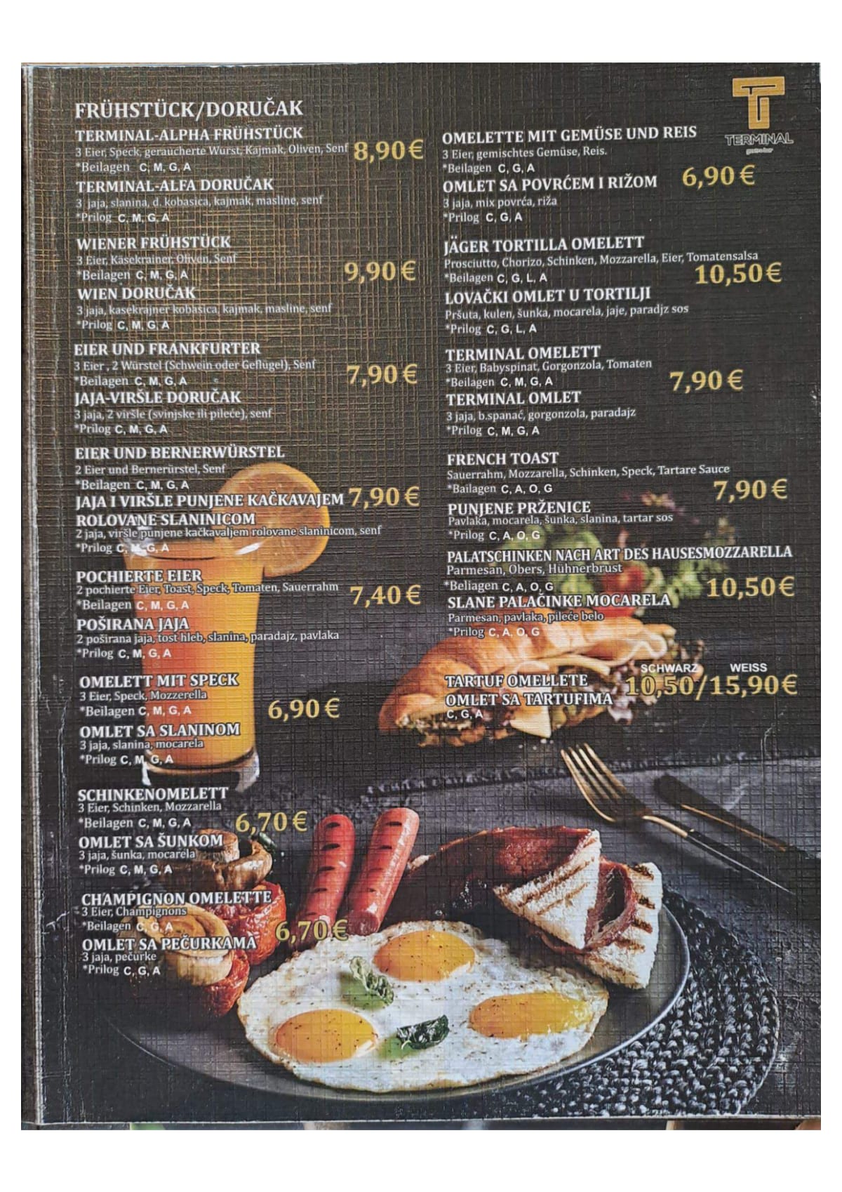 Menu 2024 - Terminal Gastro Bar Wien in Vienna | TheFork