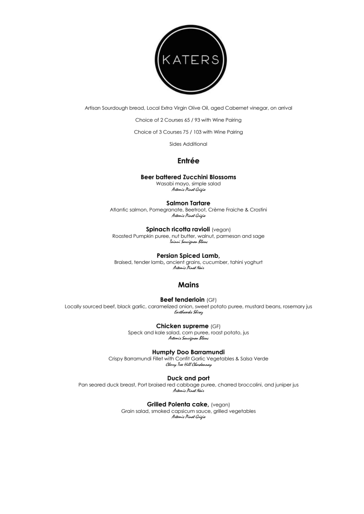 Menu 2024 Katers Restaurant In Sutton Forest TheFork menu-2024-katers-restaurant-in-sutton-forest-thefork