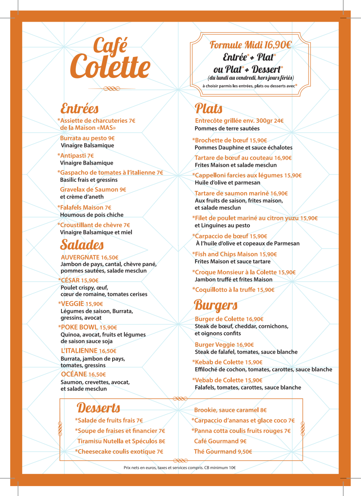 Carte et Menus 2023 - Café Colette à Paris | TheFork