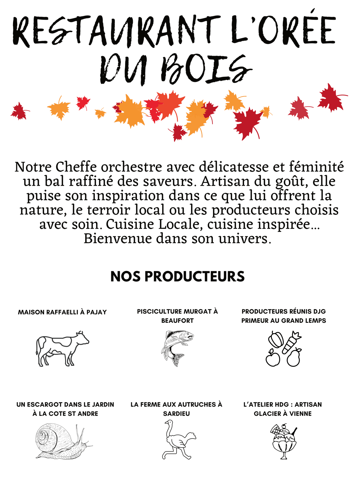 Menu 2024 - L'Orée du Bois in Bossieu | TheFork