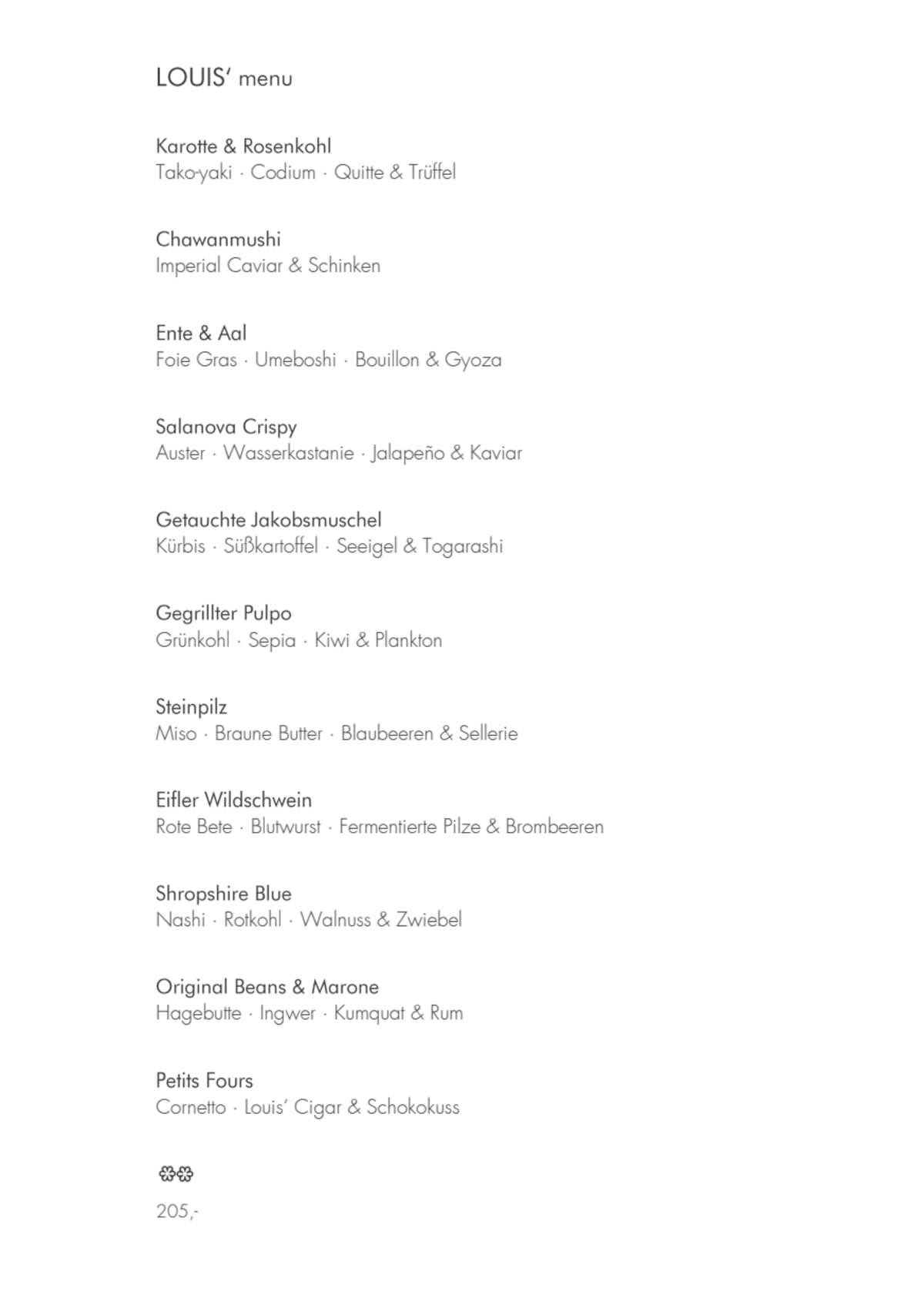 Menu 2024 - Petit Louis in Saarlouis | TheFork