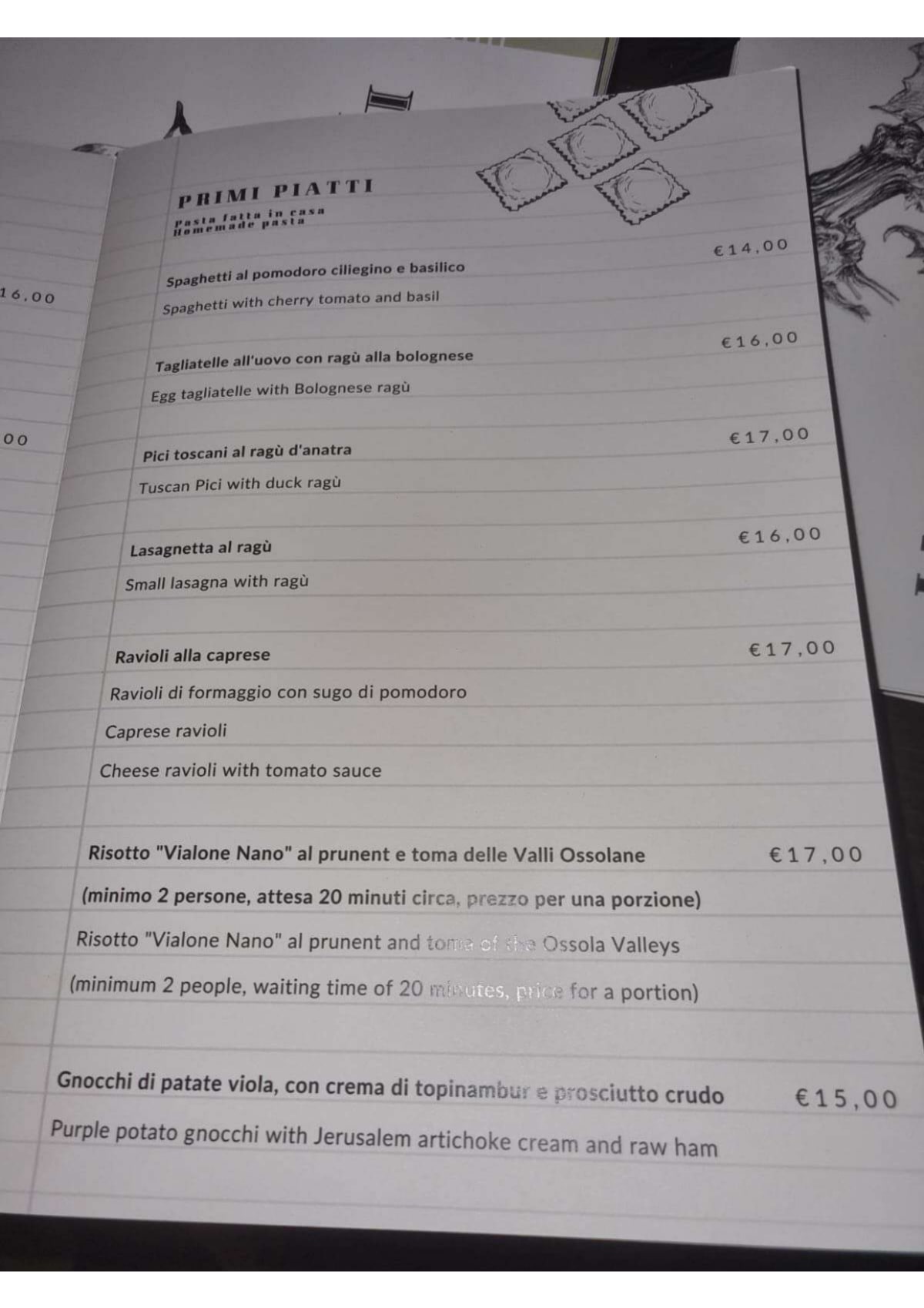 Menu 2024 - La Piola in Stresa | TheFork