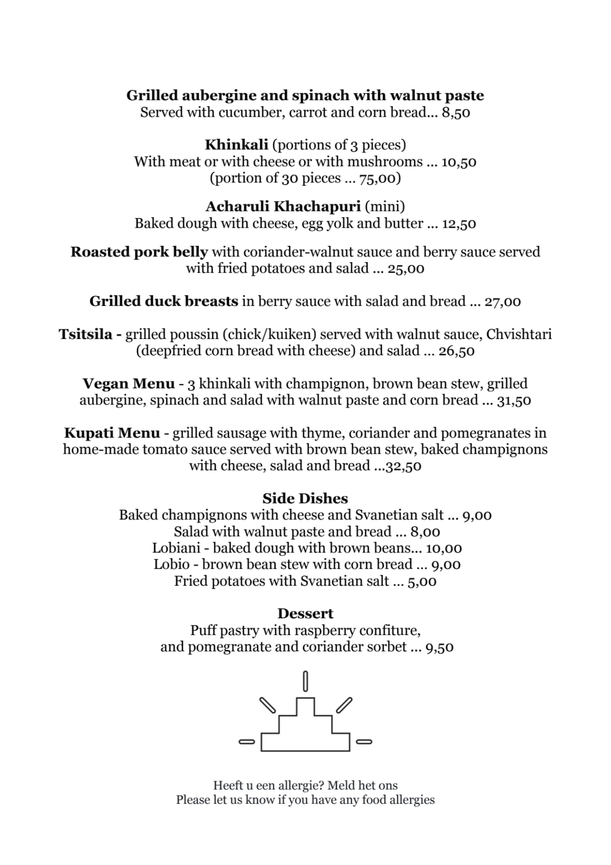 Menu 2024 - Batoni Khinkali in Amsterdam | TheFork